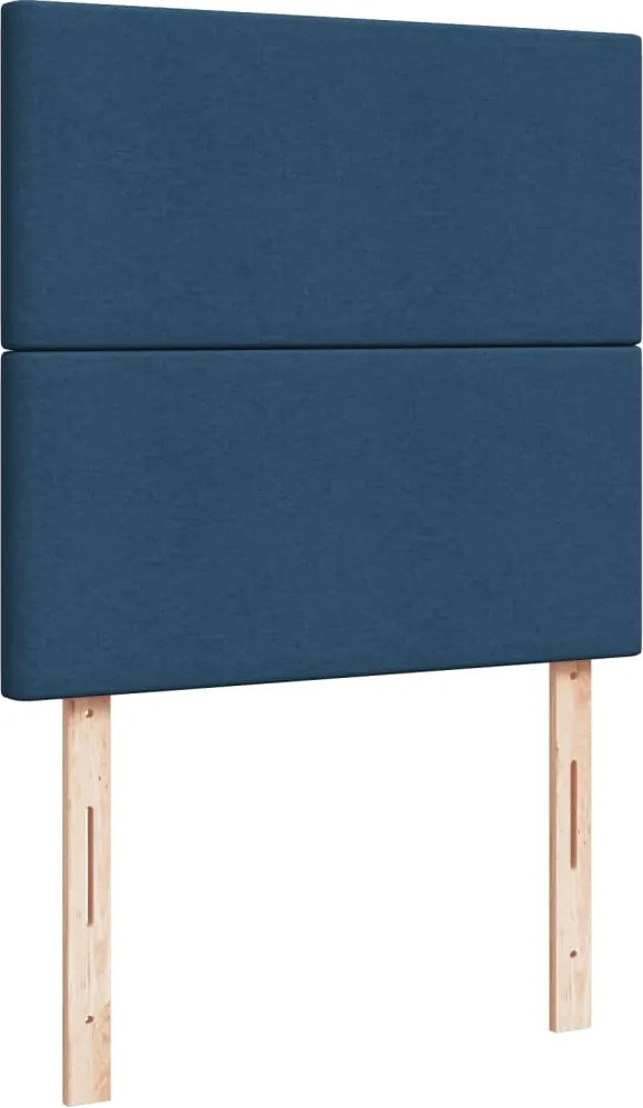 Box spring postel s matrací modrá 80x200 cm textil 3291106