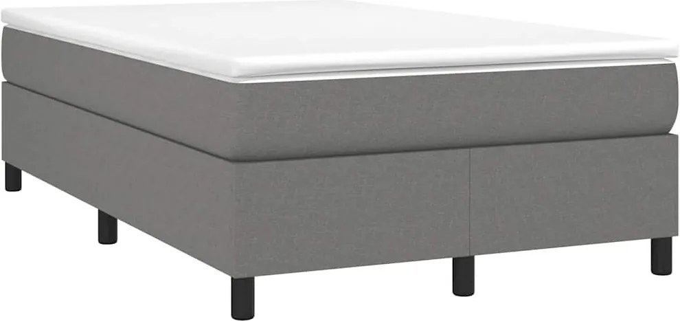 Box spring postel s matrací tmavě šedá 120x200 cm textil 3144408