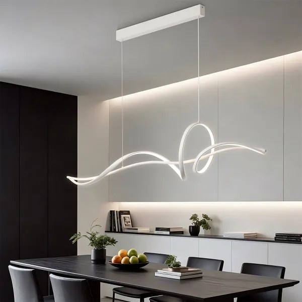 Brilagi - LED Stmív. lustr na lanku SIGNATURE LED/55W/230V 120x23 cm bílá + DO