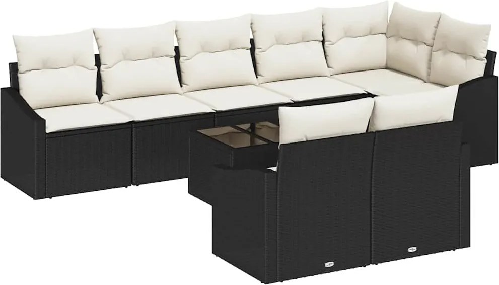 Set pohovek 9 ks Černá polyratan 3346777