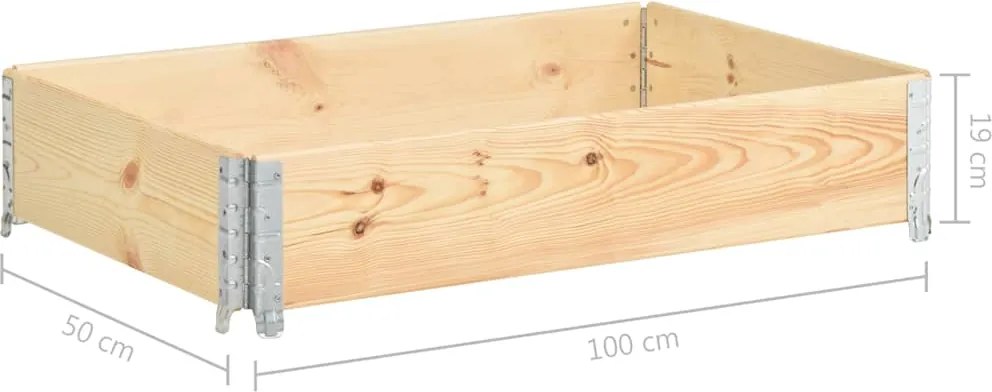 Vyvýšený záhon 50 x 100 cm masivní borové dřevo 3055164