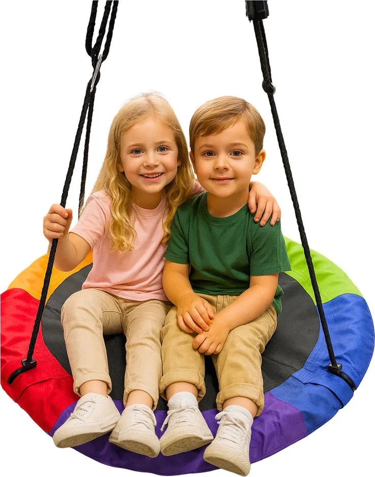LEAN Sport Zahradní houpačka Čapí hnízdo pro děti barevná 100 cm