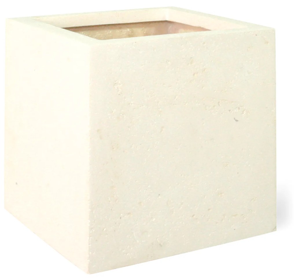 Polystone Square květináč Creme Rozměry: 60 cm šířka x 60 cm hloubka x 60 cm výška