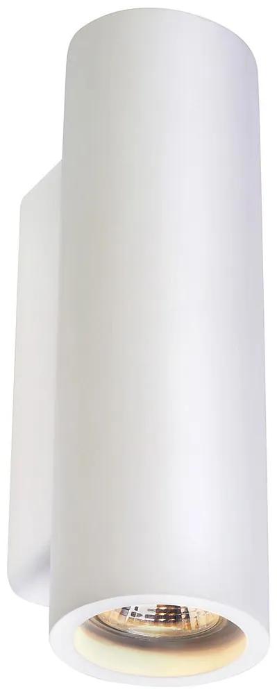 BIG WHITE PLASTRA, nástěnné svítidlo, QPAR51, kulaté, trubice, bílá sádra, max. 70 W 148060