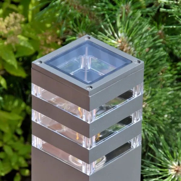 LED RGBW Stmívatelná venkovní lampa TEKSAS 1xE27/9W/230V 44 cm IP44 antracit