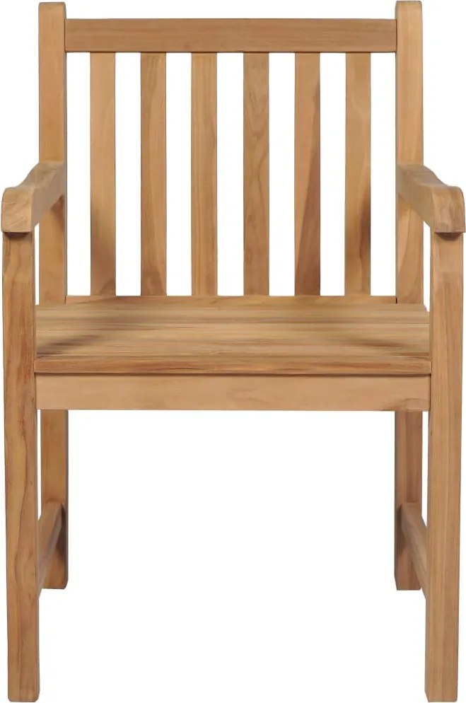 Zahradní židle 2 ks zelené podušky masivní teak 3062750