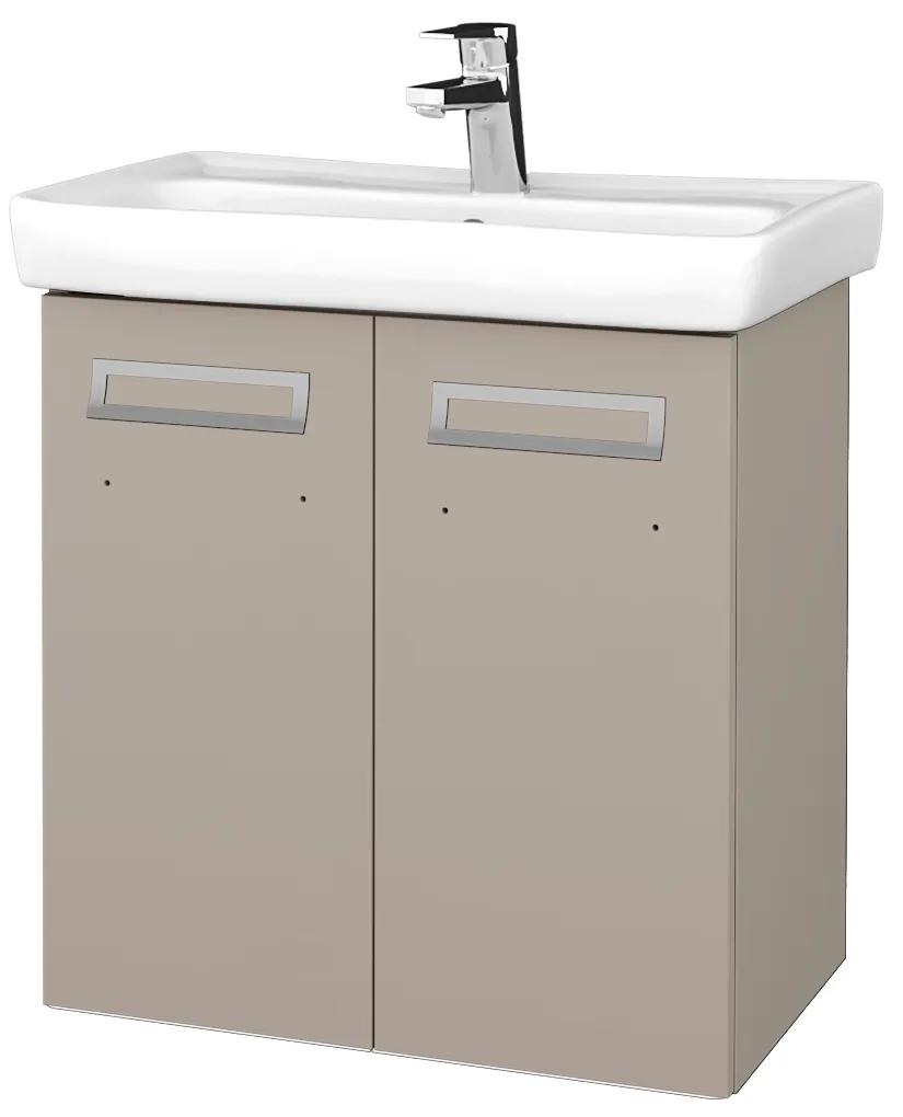 Dřevojas Koupelnová skříň DOOR SZD2 60 Varianta: N01 Bílá lesk / Úchytka T02 / M01 Bílá mat