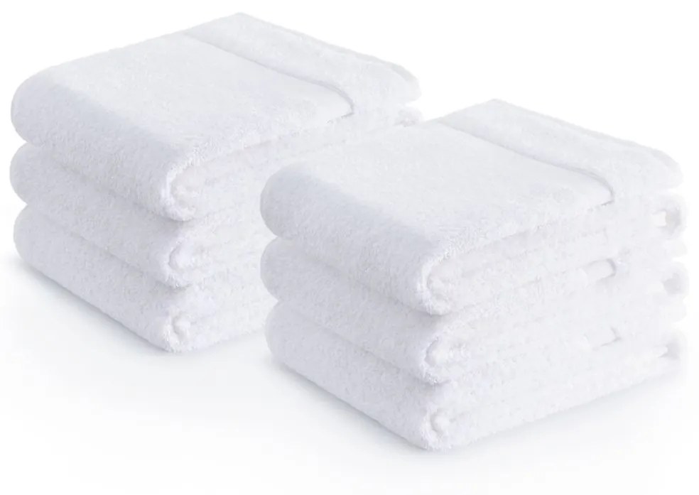 Sada bavlněných ručníků Zender POIS 50x100 cm 450g/m2 bílá