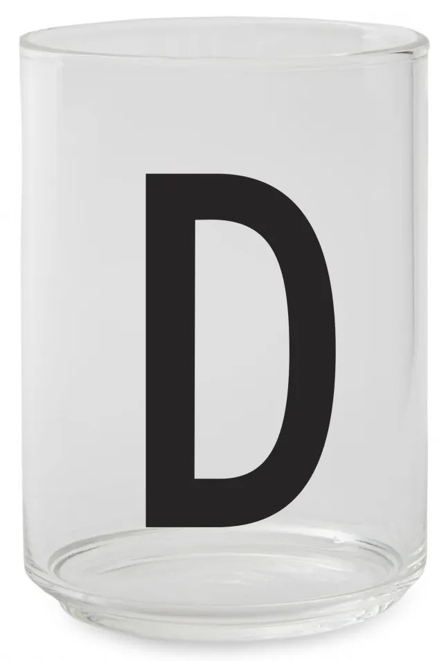 DESIGN LETTERS Sklenička s písmenem Letters 350 ml F, čirá barva, sklo