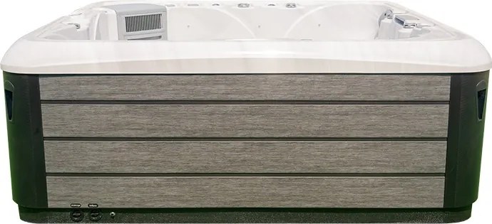Relax na MAX Venkovní vířivka MaxSpa pro 5 osob, 79 trysek, 230 × 230 cm Barva: mramorově-bílá, Barva bočnice: hnědá