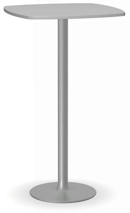 Koktejlový stůl OLYMPO II, 660x660 mm, šedá podnož, deska šedá