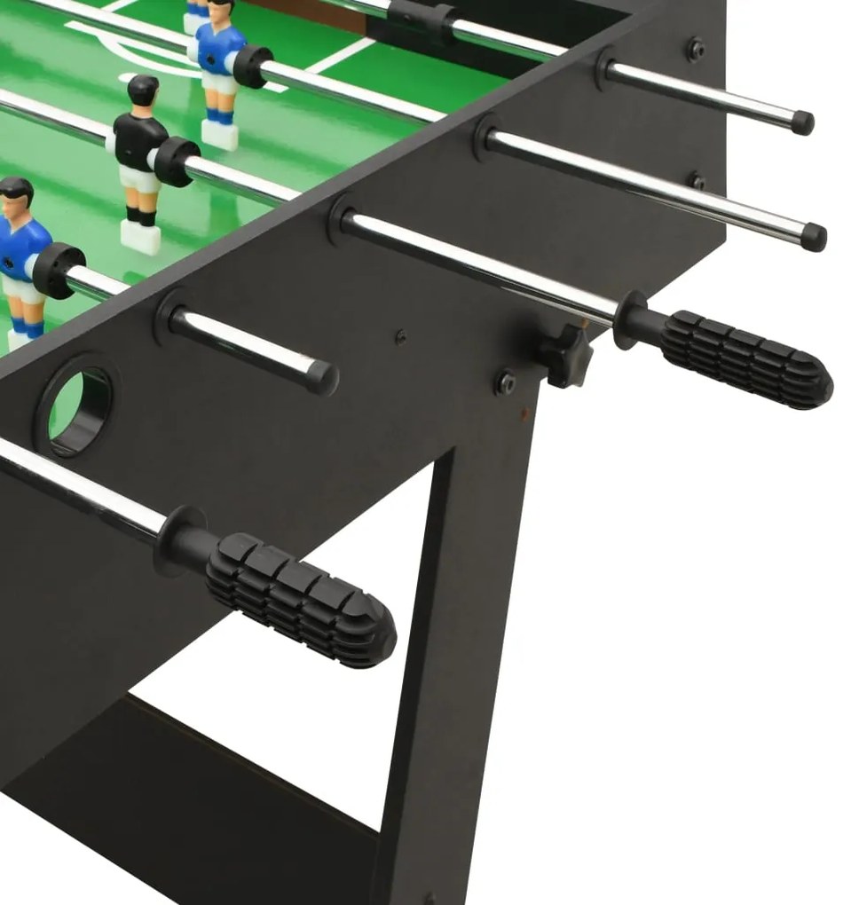 Skládací stolní fotbal 121 x 61 x 80 cm černý, 91938