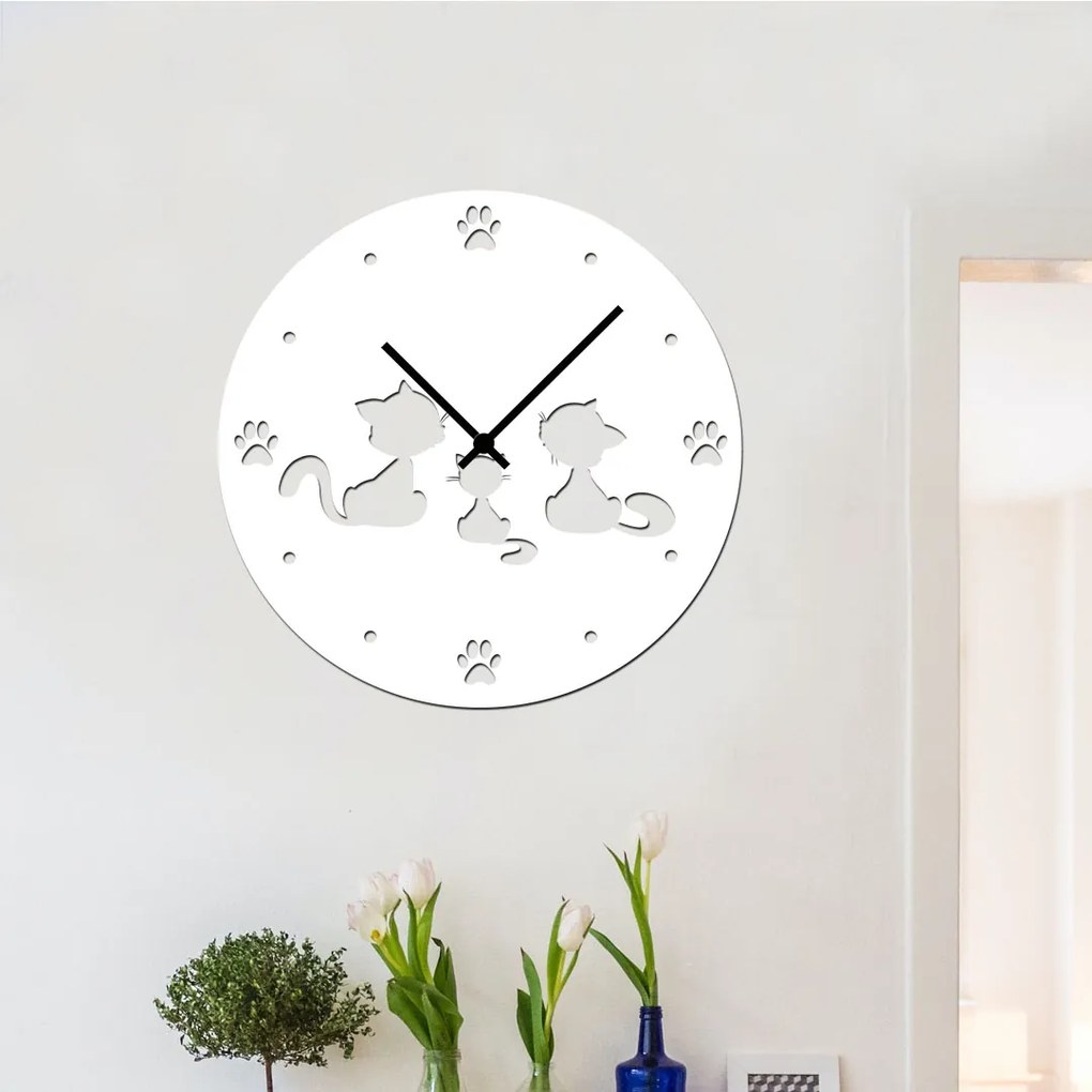dřevo života Nástěnné hodiny KITTY Zvolte barvu dekoru: Javor, Zvolte velikost hodin (cm): 40x40
