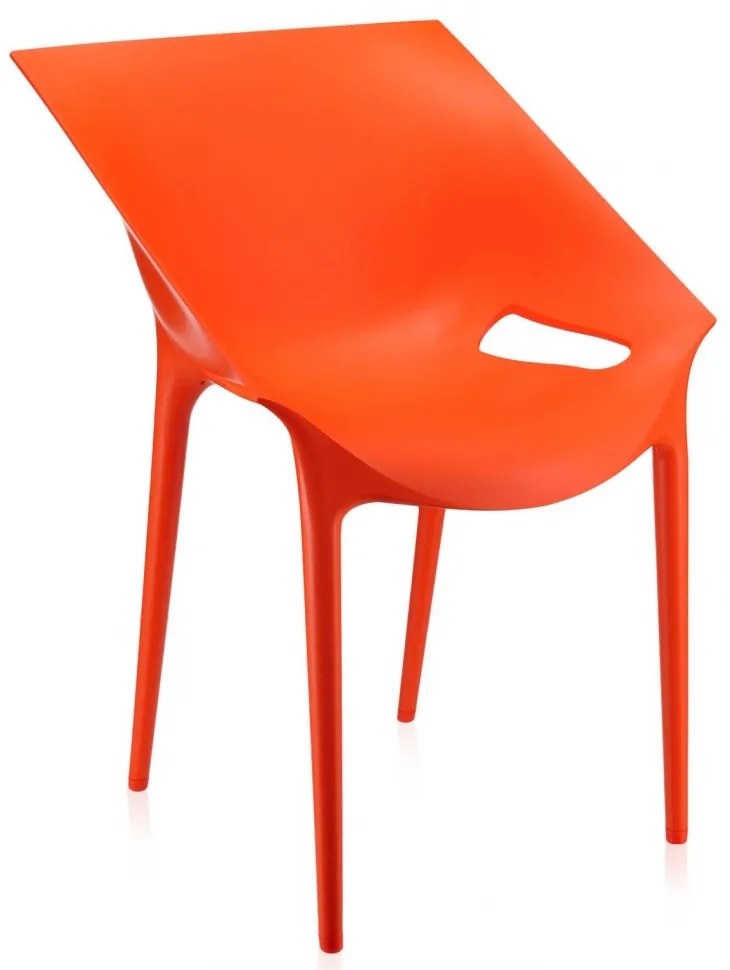 Set 2 židlí Dr. YES červeno-oranžová, Kartell - Dr. YES set