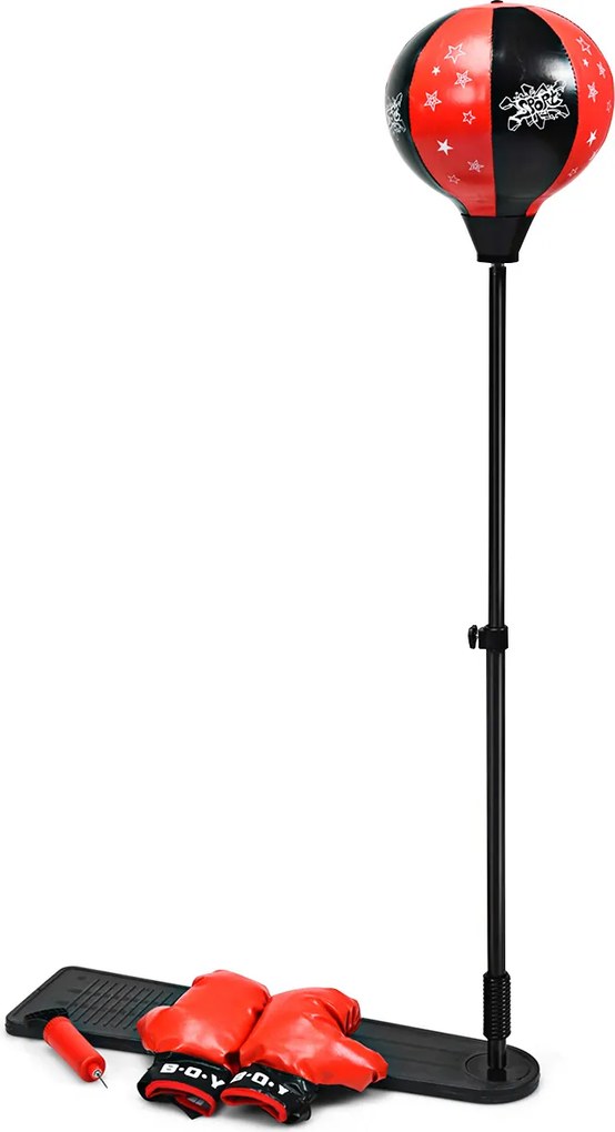 Costway Dětský boxovací míč 85-130 cm výškově nastavitelný boxerský míč boxerská