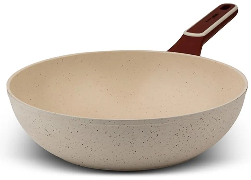 Pánev wok „Terrestrial” nepřilnavý povrch granit 28cm