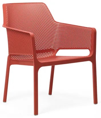 NARDI GARDEN - Židle NET RELAX korálově červená