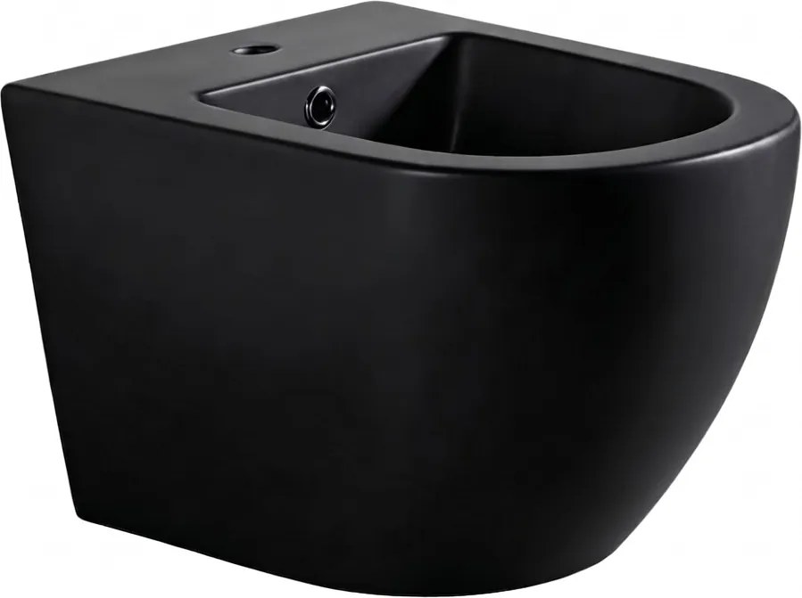 Erga Lily, závěsný bidet 490x360x320 mm, černá matná, ERG-V03-LILY-BD-BK
