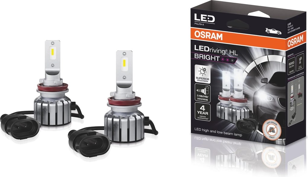 Led autožárovka osram ledriving hl bright +300% "h8/h11/h16/h9" 12v