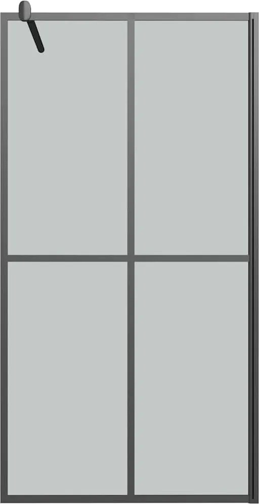 Zástěna do průchozí sprchy 100 x 195 cm tmavé tvrzené sklo 151886