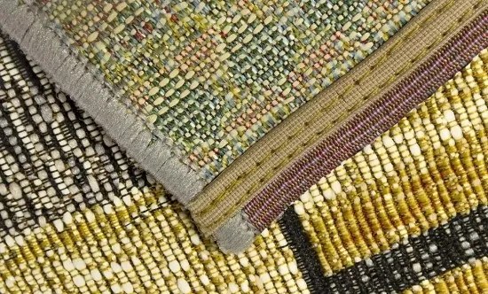 Oriental Weavers, Kusový koberec Zoya 820 E – na ven i na doma, 80x165, žlutá, chodba / předsíň