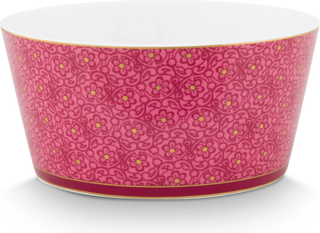Pip Studio Flower Festival Oriental sada 4 kusů misek Ø12cm, růžová (Luxusní dárkové balení 4 kusů misek)