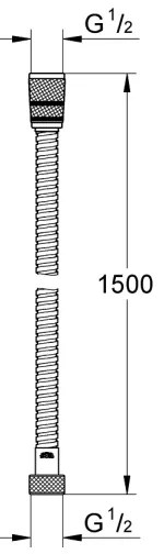 GROHE 22101000 - Sprchová hadice VITALIOFLEX METAL LONG-LIFE 1500 mm chrom