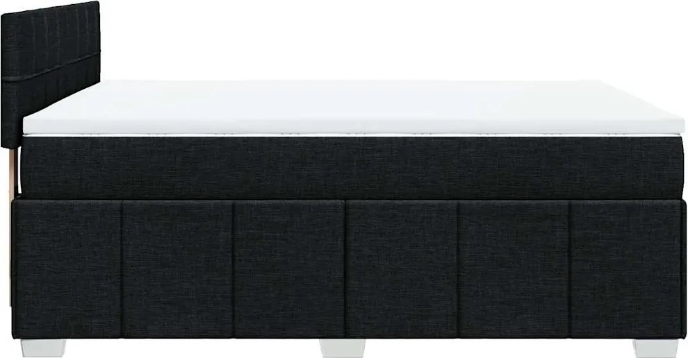 Box spring postel s matrací černá 140 x 190 cm textil 3289365