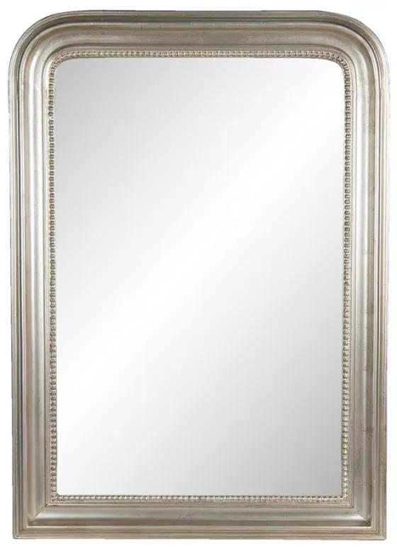Vintage nástěnné zrcadlo ve stříbrném rámu Roland – 76x3x106 cm
