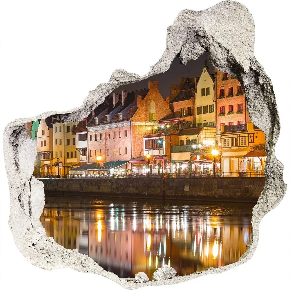 Wallmuralia Fototapeta díra na zeď 3D Gdaňsk Polsko 75x75 cm