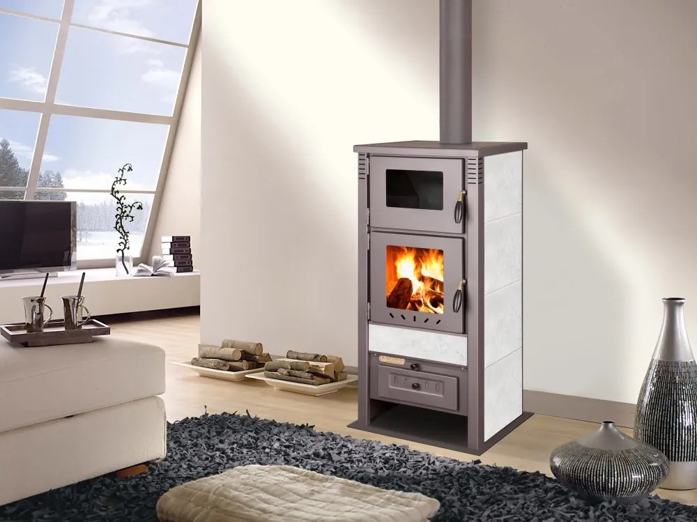 PRO-TERMO Krbová kamna TAURUS CERAMIC - bílá