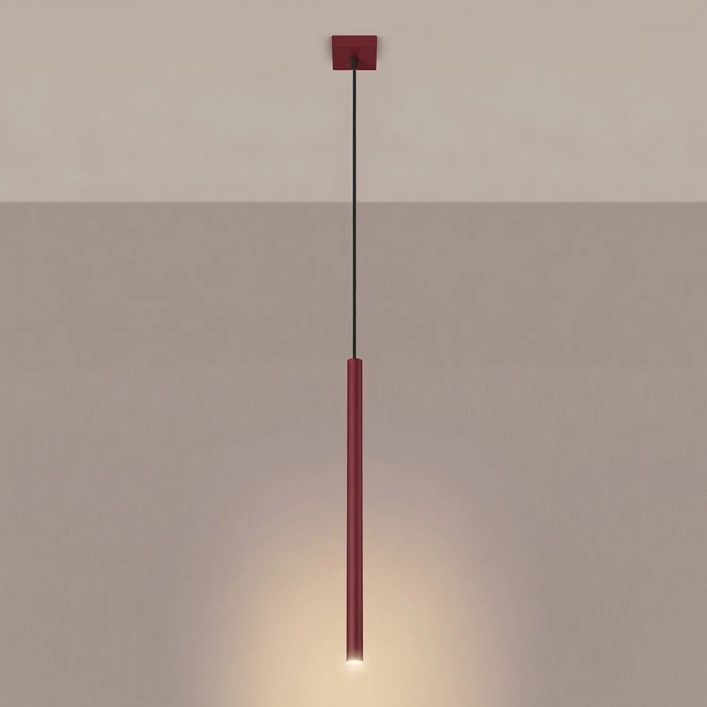 Sollux Lighting Závěsné svítidlo PASTELO 1 bordó