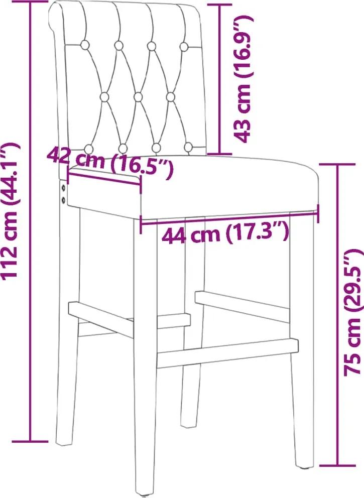 vidaXL Barové židle 2 ks masivní kaučukové dřevo a textil [4006219] Barva: Modrá