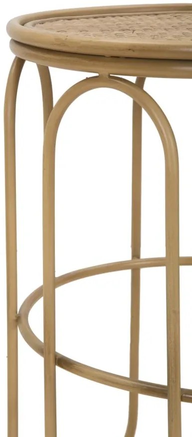 Přírodní kulatý odkládací stolek Mauro Ferretti Salbi, 40x55 cm