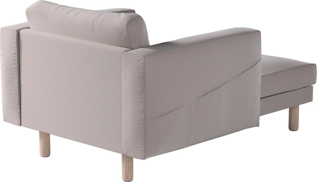 Potah na IKEA Norsborg šezlong s loketními opěrkami barva béžová látka sametová