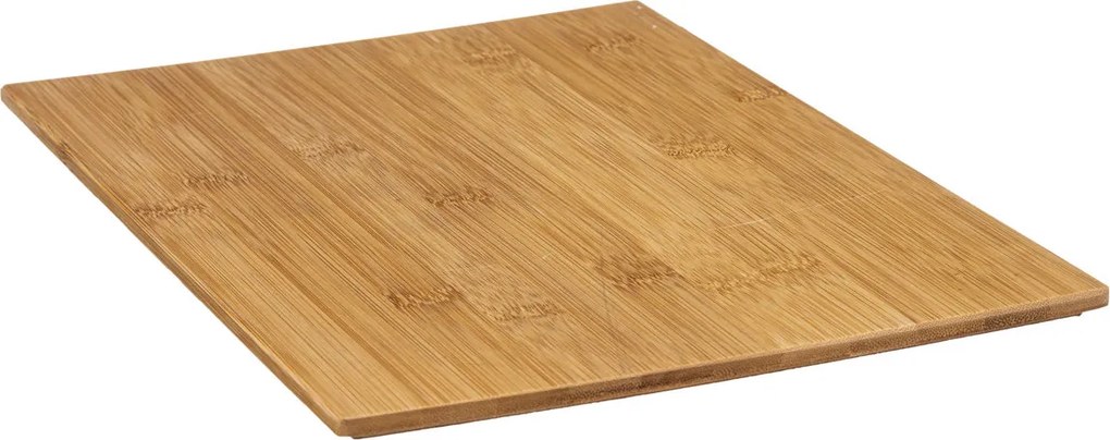 Sada úložných boxů s bambusovým víkem BAVA, černá barva, 3 kusy