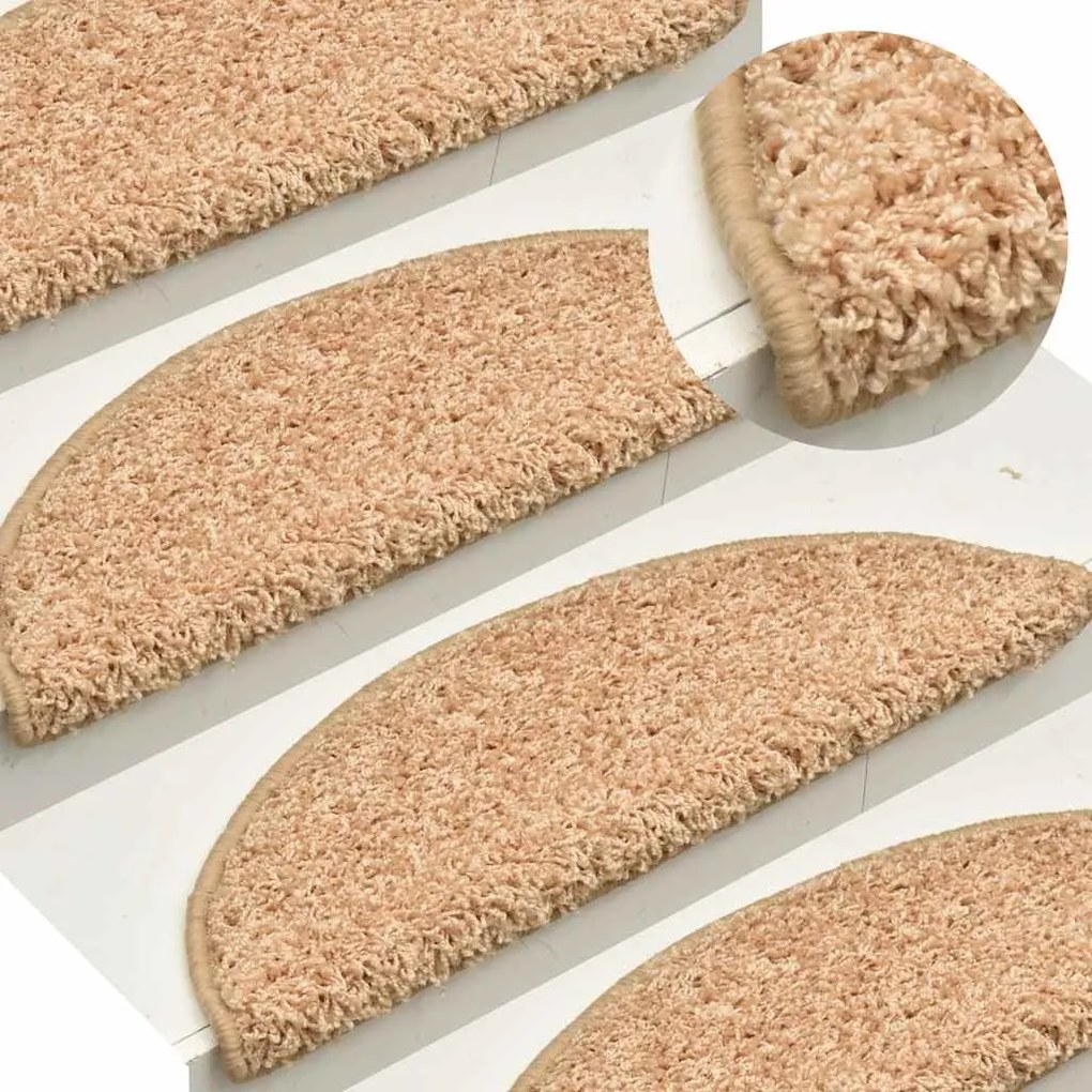 Schodové rohože 30 ks 56 x 17 x 3 cm zlaté půlkulaté 3365808