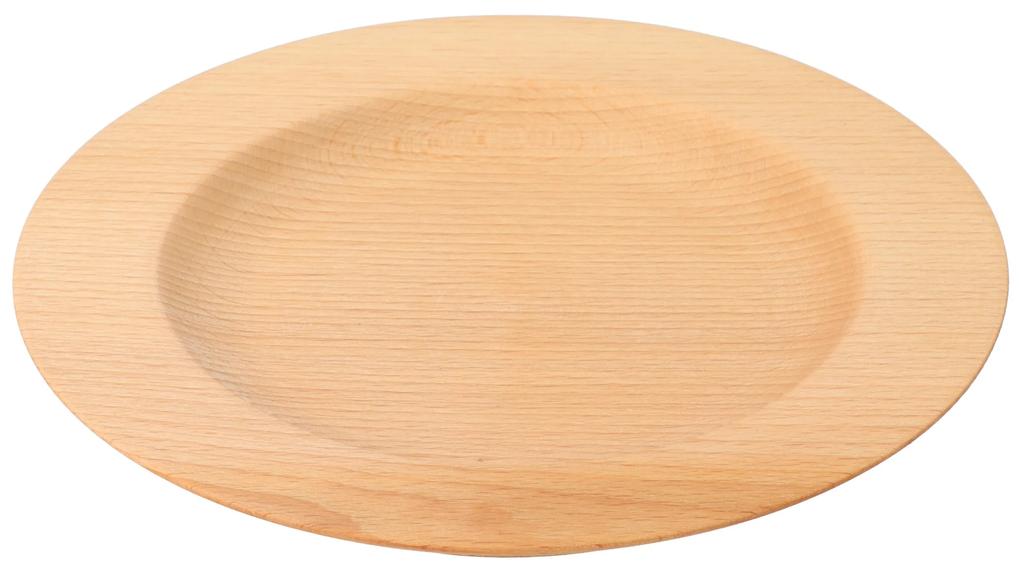 Dřevobox Stylový dřevěný talíř malý