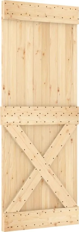 vidaXL Dveře NARVIK 80 x 210 cm masivní borové dřevo [154443] Barva: Přírodní