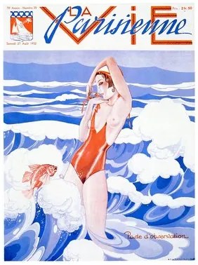 Plakát La Vie Parisienne Pin-up Girl 1932, 30x40cm