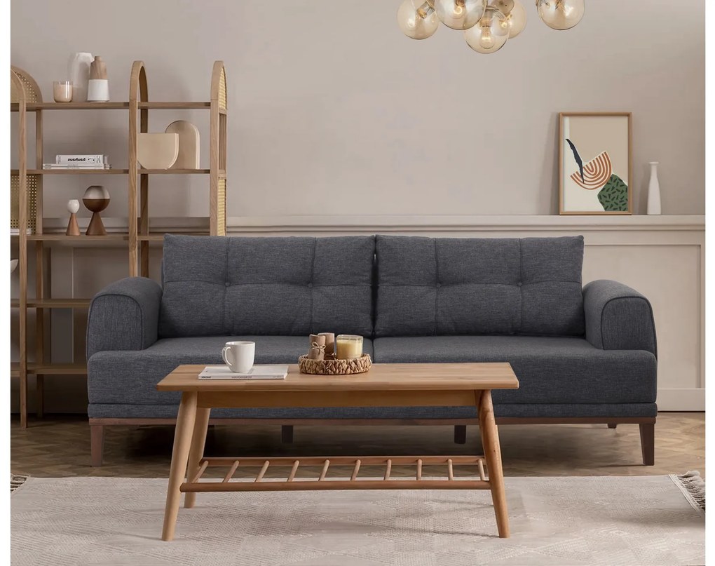 Hanah Home Třímístná pohovka BALERA antracitová 223 cm