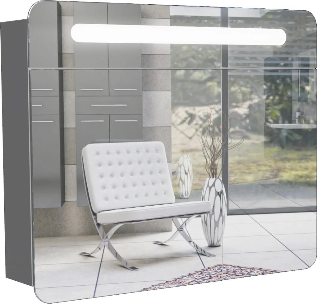 Intedoor PIR ZS 120 LED zrcadlová skříňka s integrovaným LED osvětlením Barva: 25 - Dub Gladstone tabákový