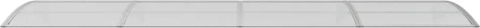 Stříška nad dveře šedá 400 x 100 cm polykarbonát 153601