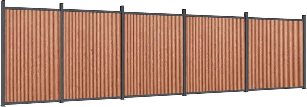 Plotový dílec hnědý 872 x 186 cm WPC 3282802