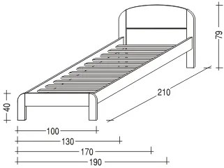 Gazel BERGHEN dřevěná postel N 120 bílá