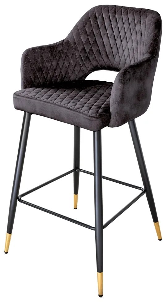 Designová barová židle Laney antracitový samet