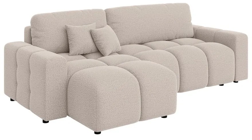 Béžová rozkládací/s úložným prostorem rohová pohovka Luki - II. jakost – Ropez