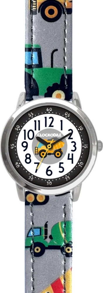 CLOCKODILE Svítící šedé chlapecké dětské hodinky BAGRY CWB0091