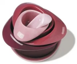 Čajová souprava (červená) Rose cup set