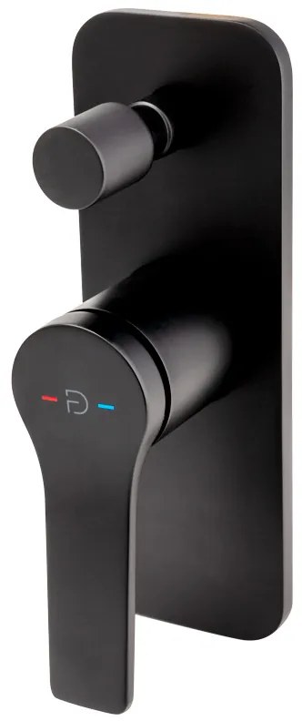 F-Design Seppia, podomítková baterie 2-výstupová, černá matná, FD1-SPA-7P-22